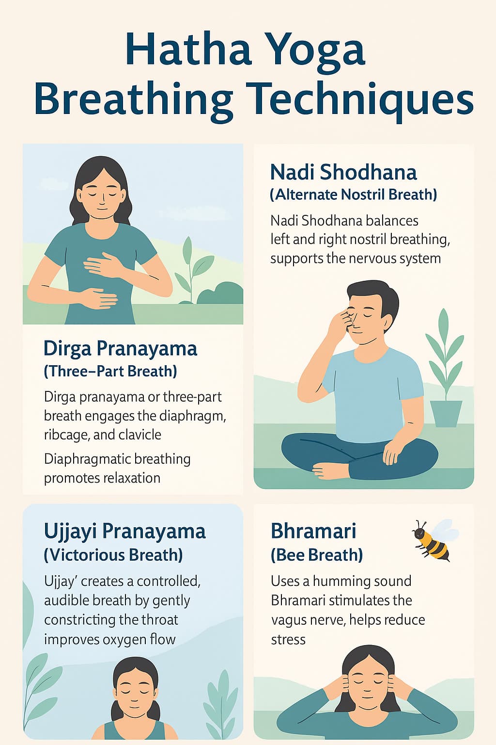 Hatha Yoga Breathing Techniques - Yoga Poses and Benefits